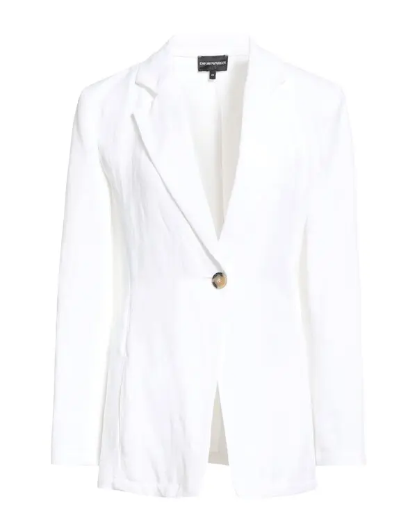 Emporio Armani Viscose Linen Single-breasted Blazer