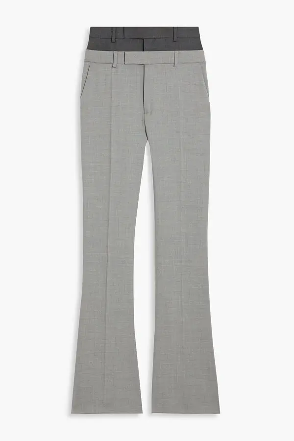 Sportmax Lince Layered Wool Flared Pants
