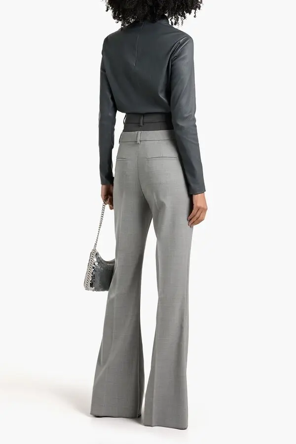 Sportmax Lince Layered Wool Flared Pants