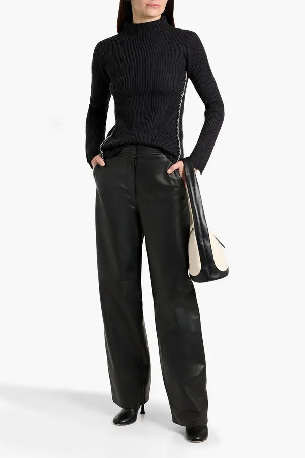 Sportmax Ribbed Wool Turtleneck Sweater