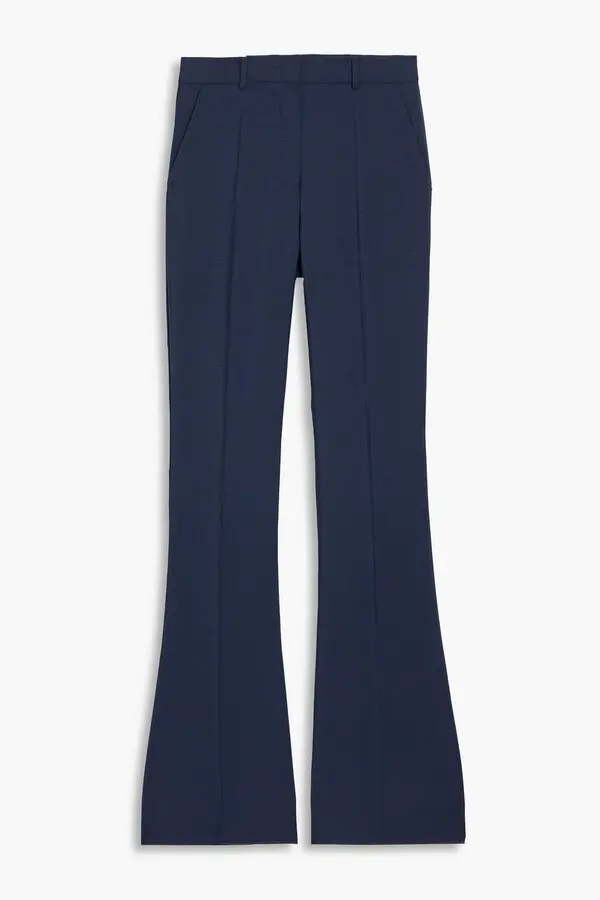 Sportmax Aero Pleated Grain De Poudre Flared Pants