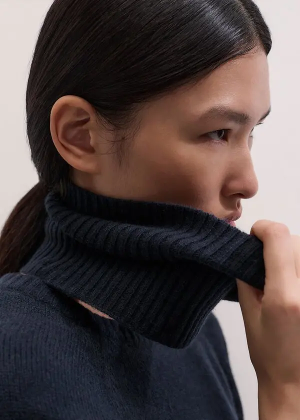 ME+EM Cashmere Raglan Jumper - Navy