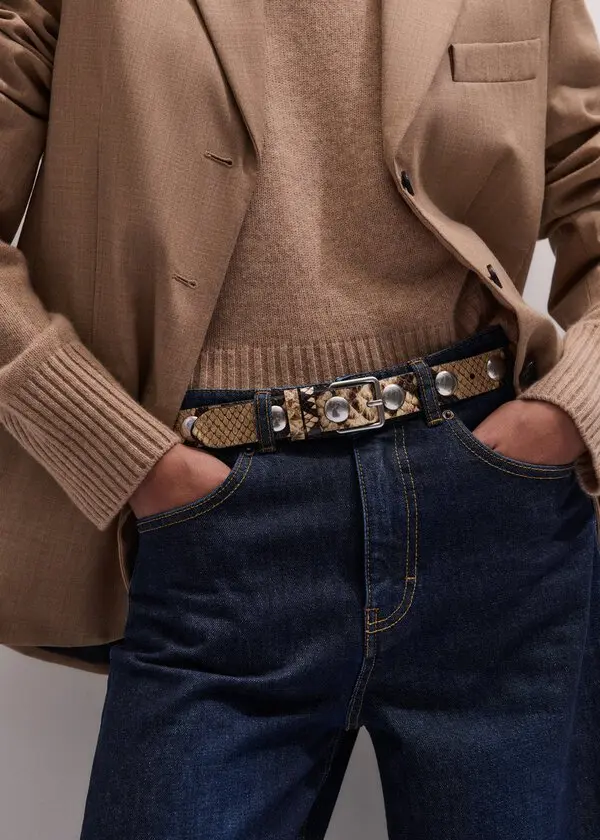 ME+EM Studded Embossed Belt