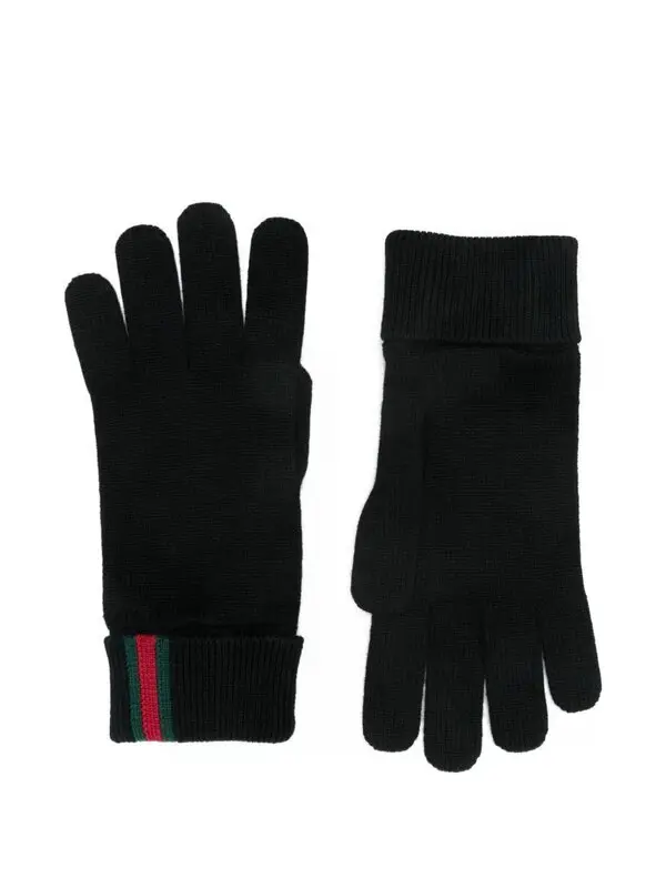 Gucci Web Wool Gloves