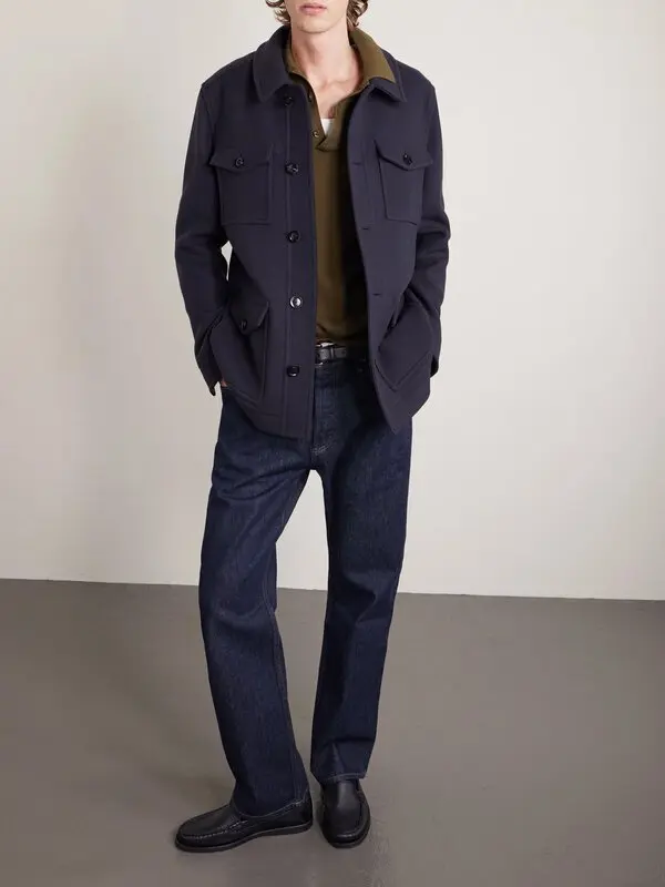 TOM FORD Silk And Cotton-blend Piqué Polo Shirt