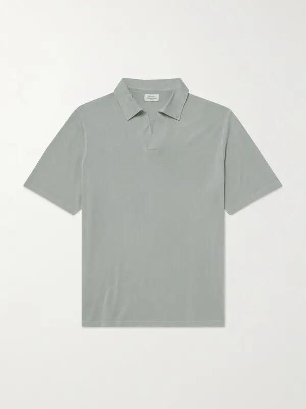 Hartford Lyocell And Cotton-blend Polo Shirt - Green
