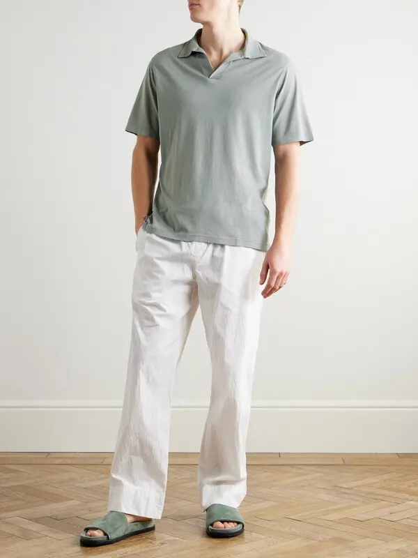 Hartford Lyocell And Cotton-blend Polo Shirt - Green