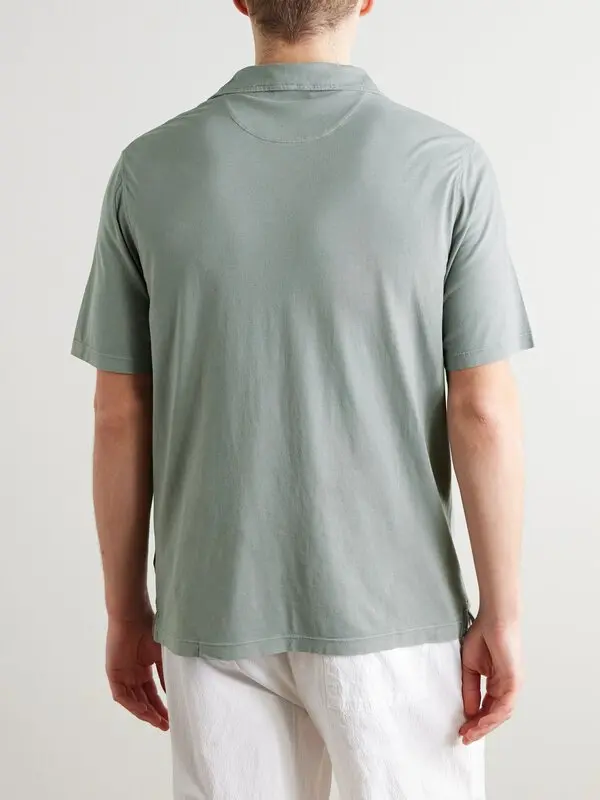 Hartford Lyocell And Cotton-blend Polo Shirt - Green