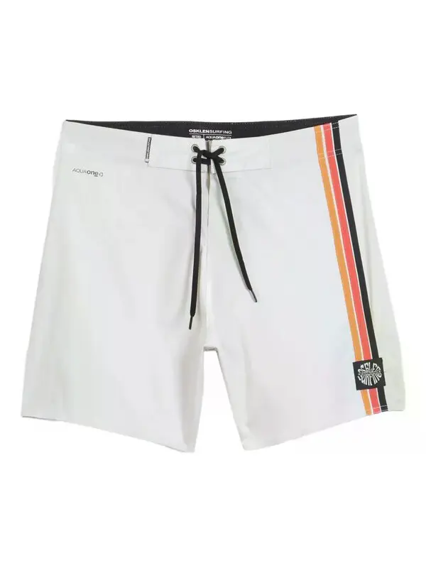 OSKLEN Stripe-patch Shorts - White