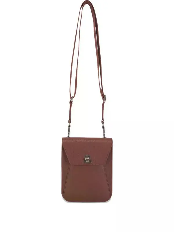 Akris Mini Anouk Leather Crossbody Bag - Brown