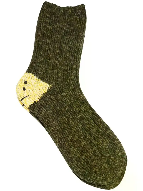 Kapital Happy Heel Socks - Green