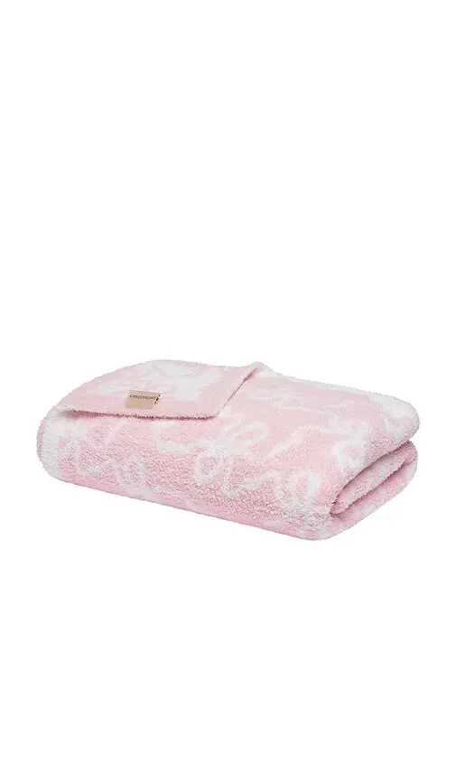 LoveShackFancy Teddy Bow Blanket In Pink - Pastry Pink