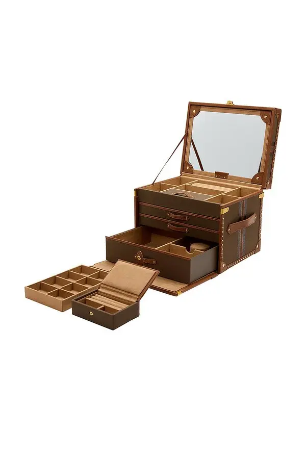 Wolf Ida Trunk Jewelry Box - Khaki