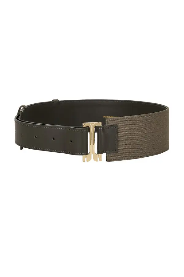 Victoria Beckham Wide Tuxedo Belt - Sage