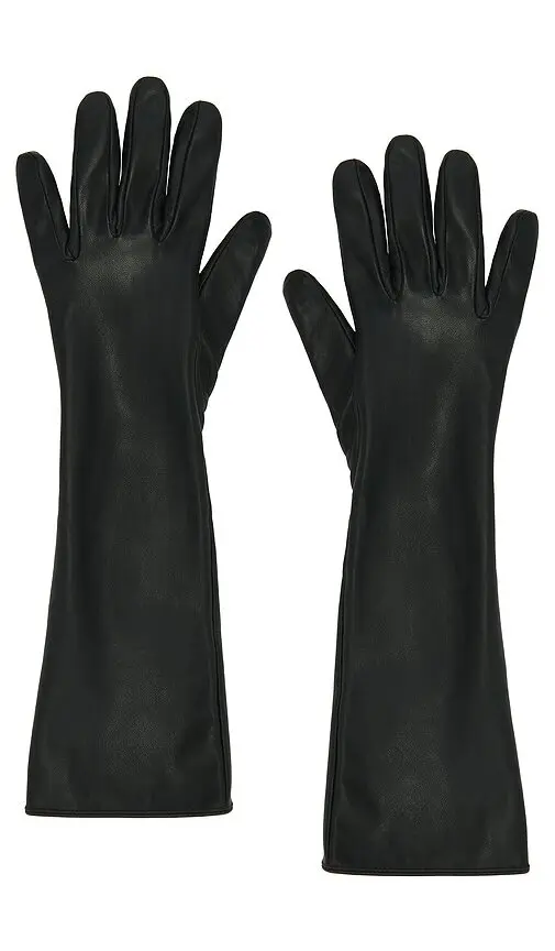 BRONX AND BRONCO Faux Leather Gloves - Black