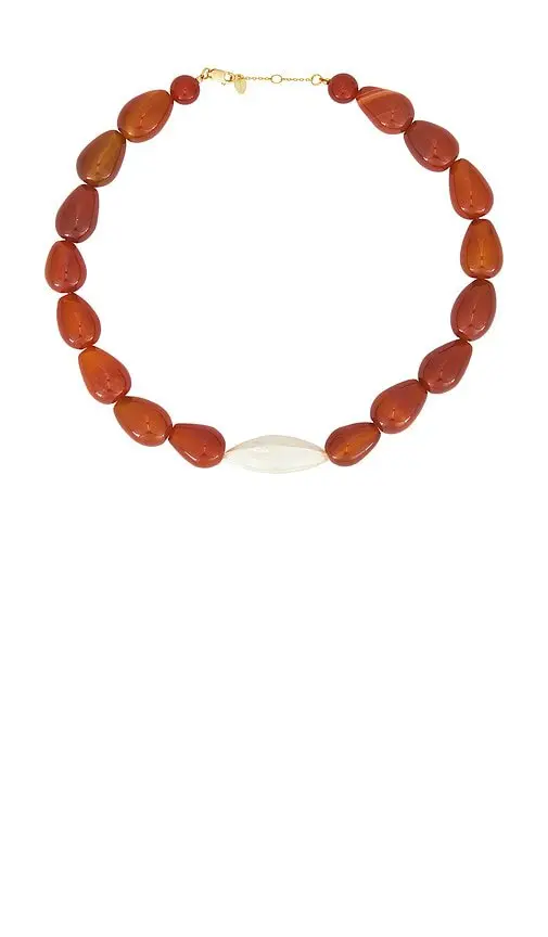 Shashi Riva Gemstone Necklace - Red