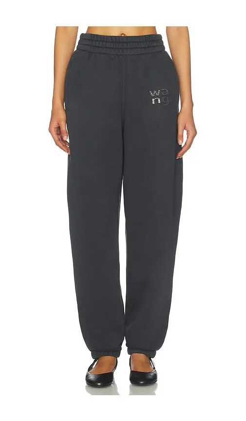 Alexander Wang Hotfix Logo Sweatpant - Washed Black