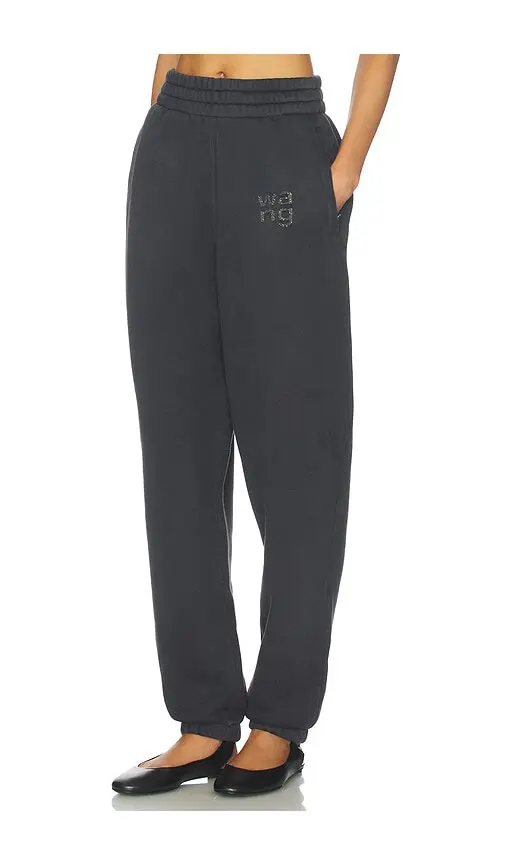 Alexander Wang Hotfix Logo Sweatpant - Washed Black