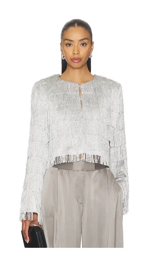 UNREAL FUR Copacabana Metallic Fringe Jacket