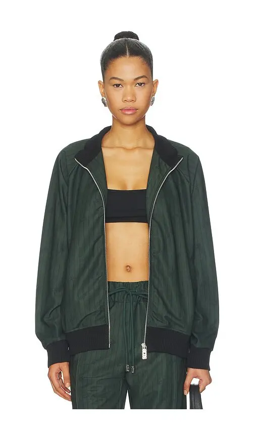 Gcds Triacetate Pinstripe Track Jacket