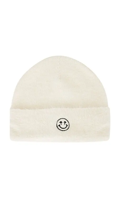 HAPPY CAPS Furry Beanie - Off White