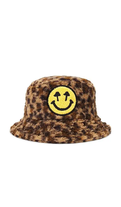HAPPY CAPS Furry Bucket Hat - Leopard