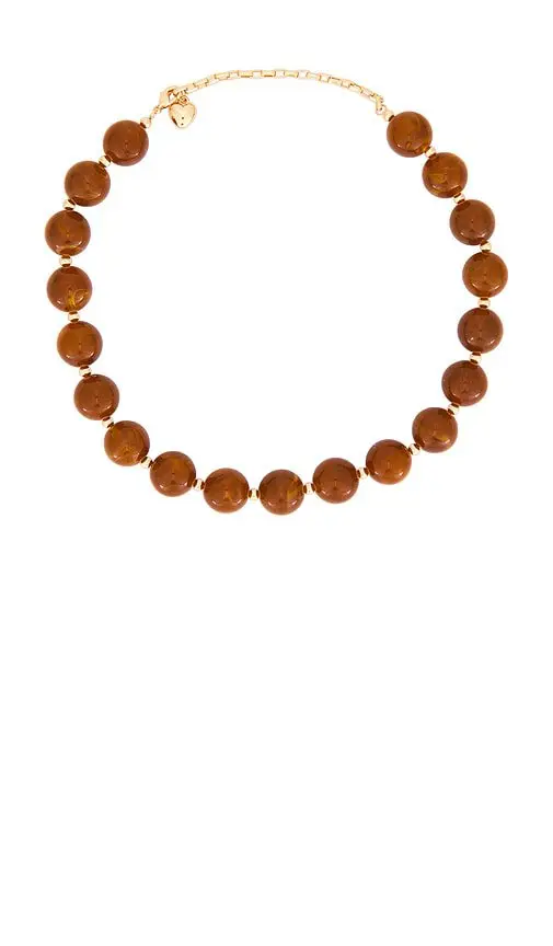 LOVERS AND FRIENDS Leni Necklace - Gold & Amber
