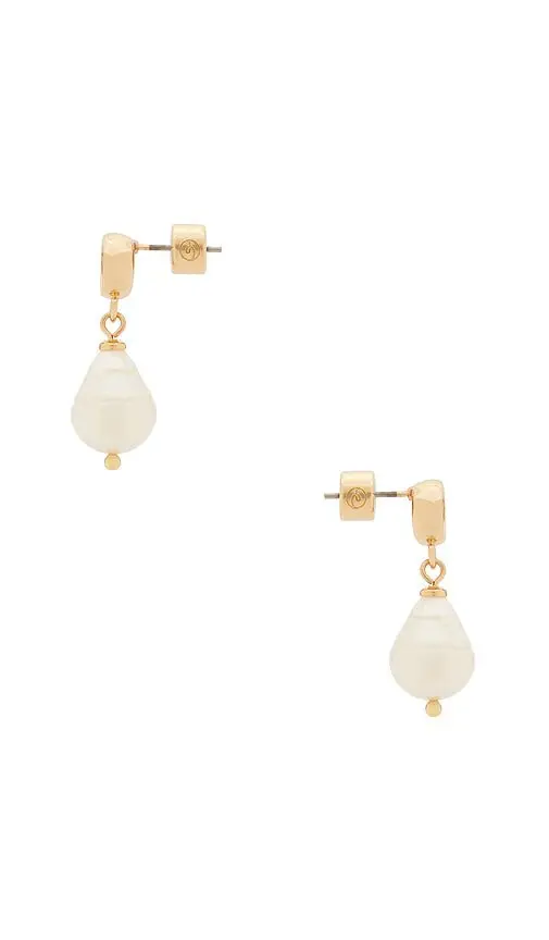 Ettika Simple Pearl Drop Earrings
