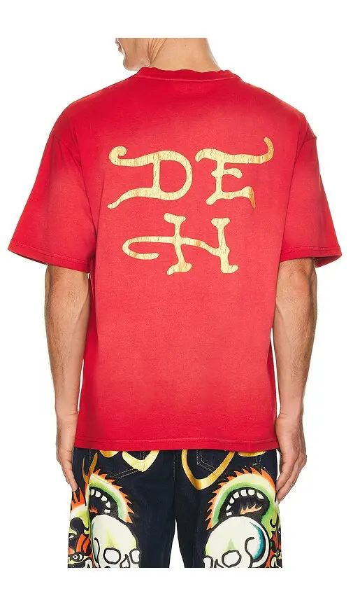 Ed Hardy Skull Boxy Tee In Red