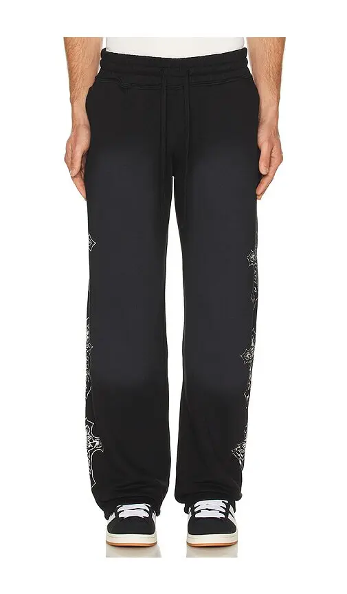 Ed Hardy Crosses Skulls Baggy Sweatpant