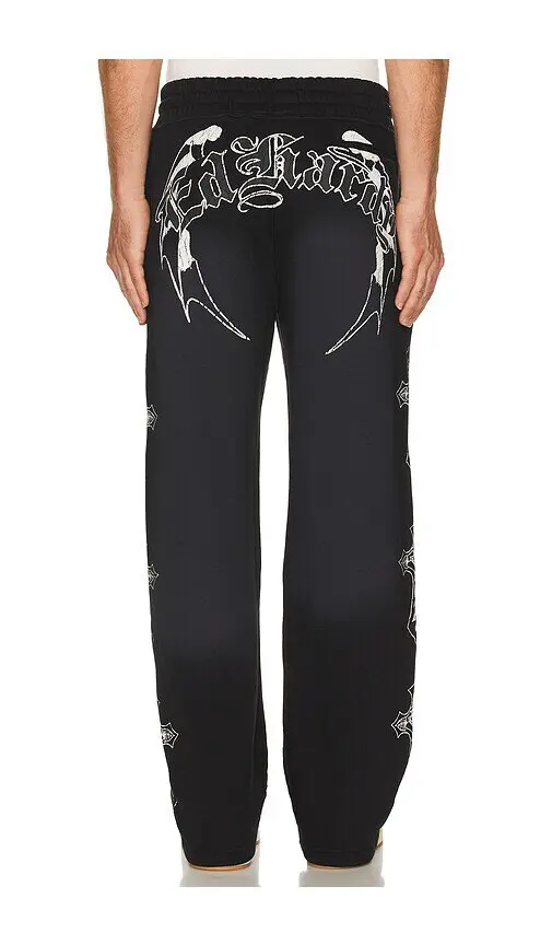Ed Hardy Crosses Skulls Baggy Sweatpant