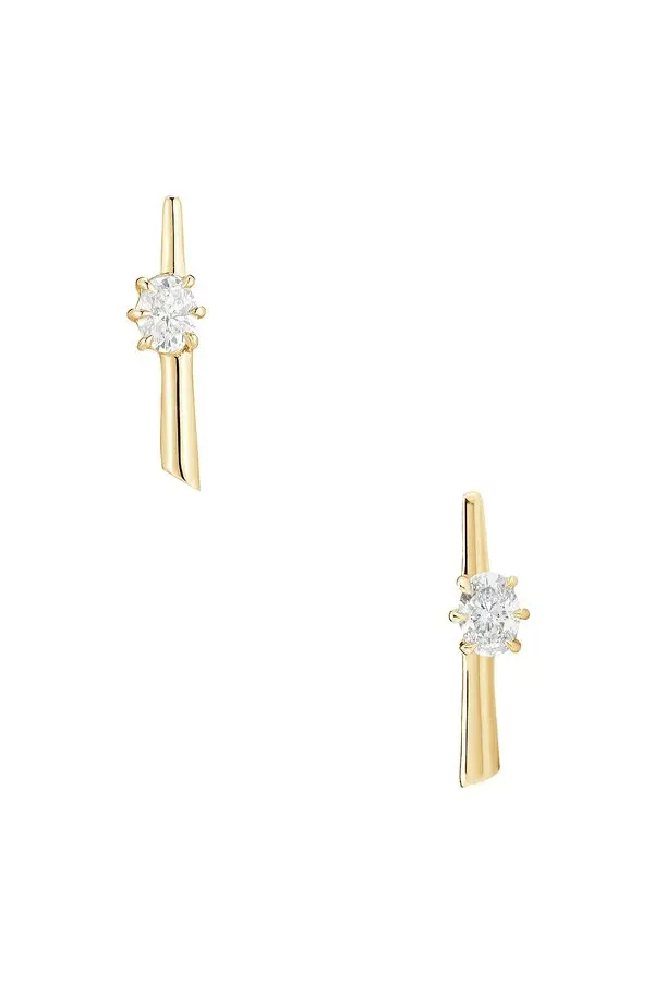 JADE TRAU Rae Stud Earrings - 18k Gold