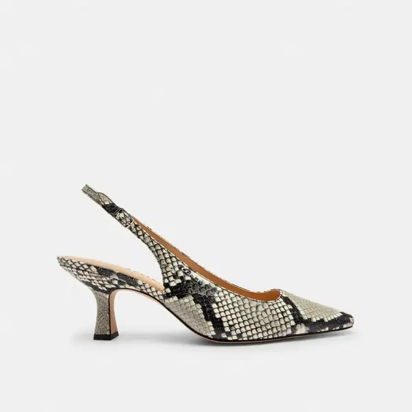 COACH Slingback Heel With Snake Print