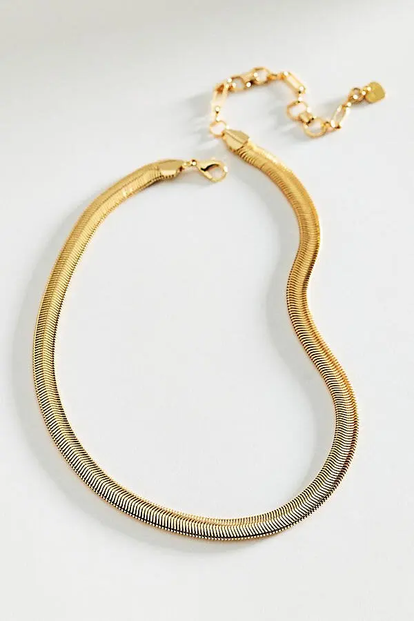 Anthropologie Snake Chain Necklace - Gold