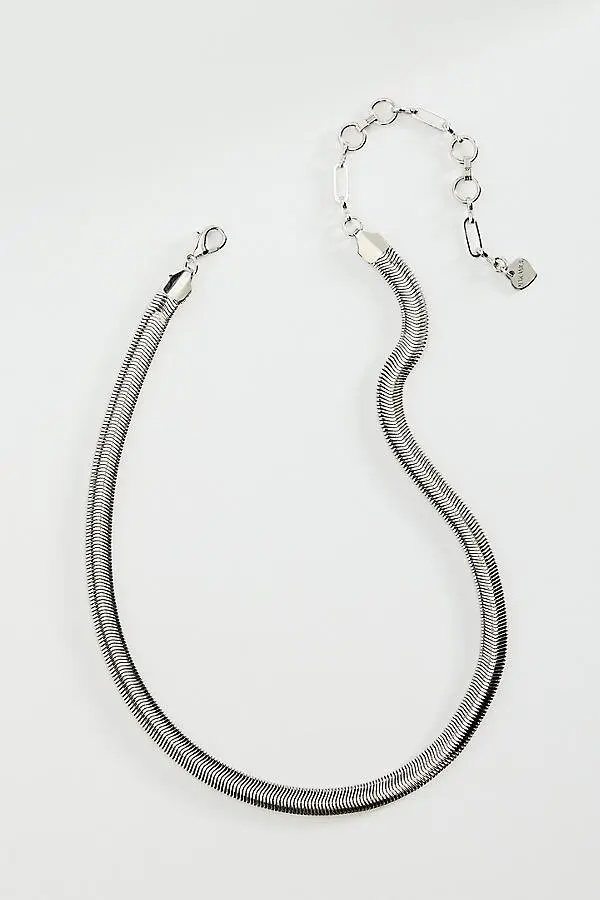 Anthropologie Snake Chain Necklace - Silver