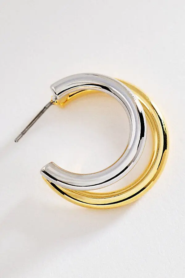 Anthropologie Two-tone Hook Earrings