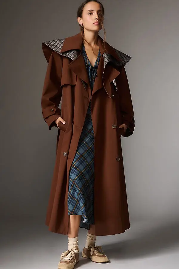 LOVAAN Alexandra Trench Coat - Cocoa