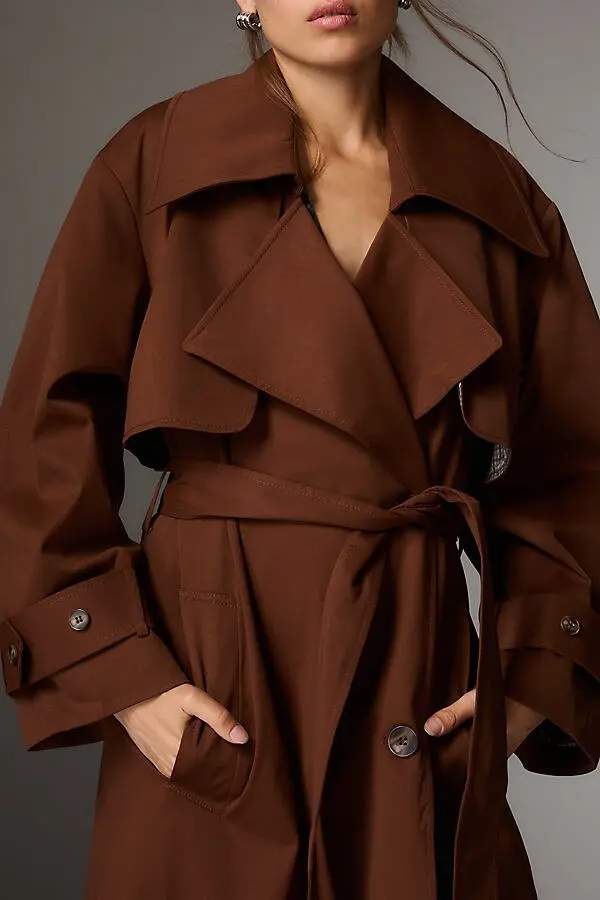 LOVAAN Alexandra Trench Coat - Cocoa