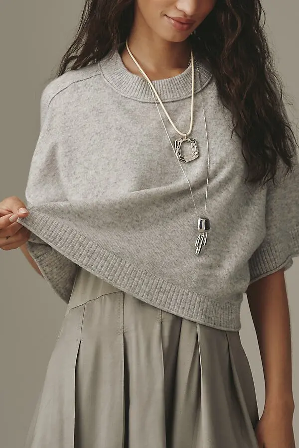Anthropologie Goldie Wool Cashmere Twofer Mini Dress