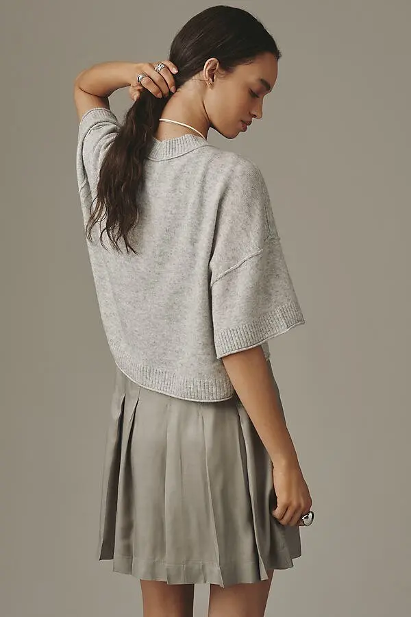 Anthropologie Goldie Wool Cashmere Twofer Mini Dress