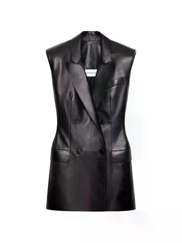 Givenchy Double-breasted Sleeveless Jacket - Black