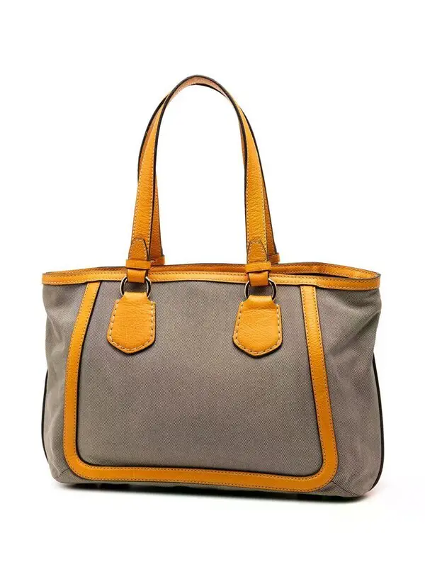 Celine 2007 Canvas Carriage Tote Bag - Orange