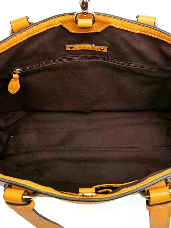 Celine 2007 Canvas Carriage Tote Bag - Orange