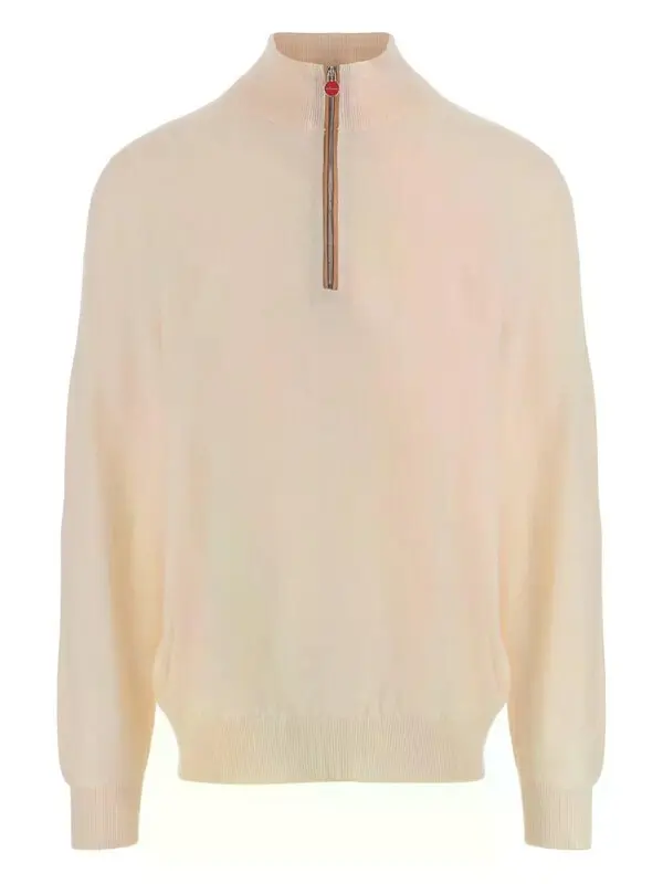 Kiton Roll Neck Zip Sweater - Neutrals