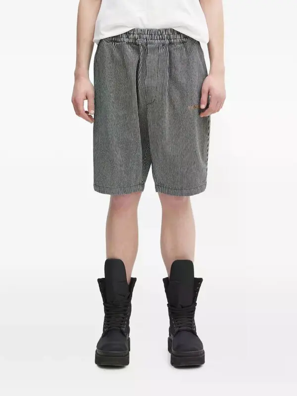 Aries Striped Patch Shorts