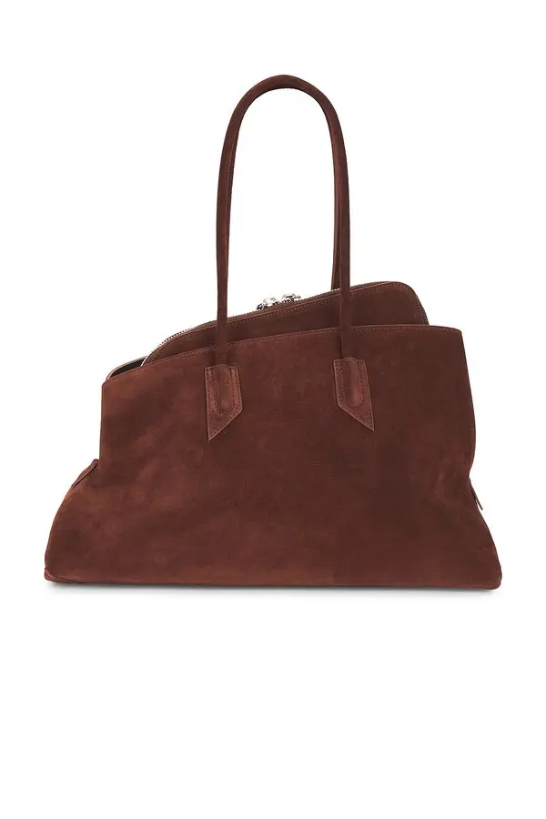 Attico La Passeggiata Medium Top Handle Bag - Light Chocolate