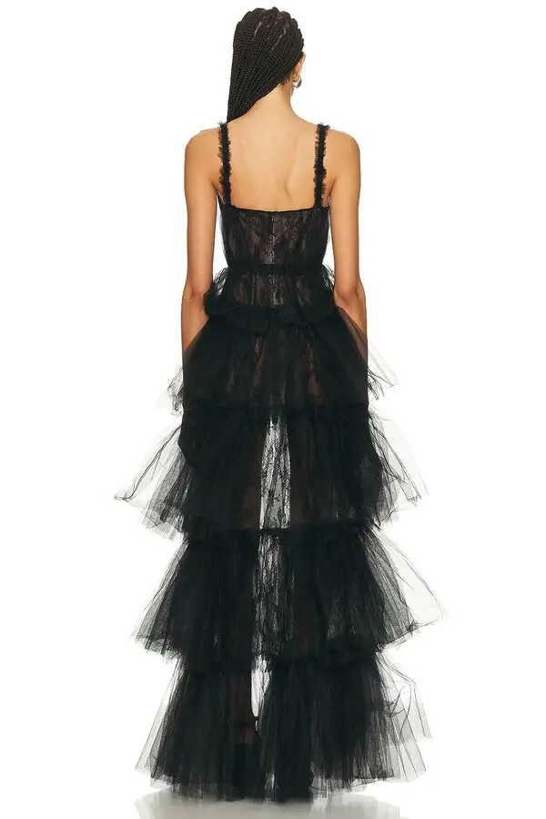 AKNVAS Alphild Bustier Tiered Gown