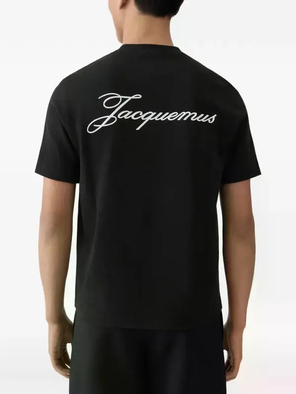 Jacquemus Logo-embroidered T-shirt - Black