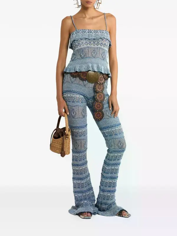 Etro Crocheted Flared Trousers
