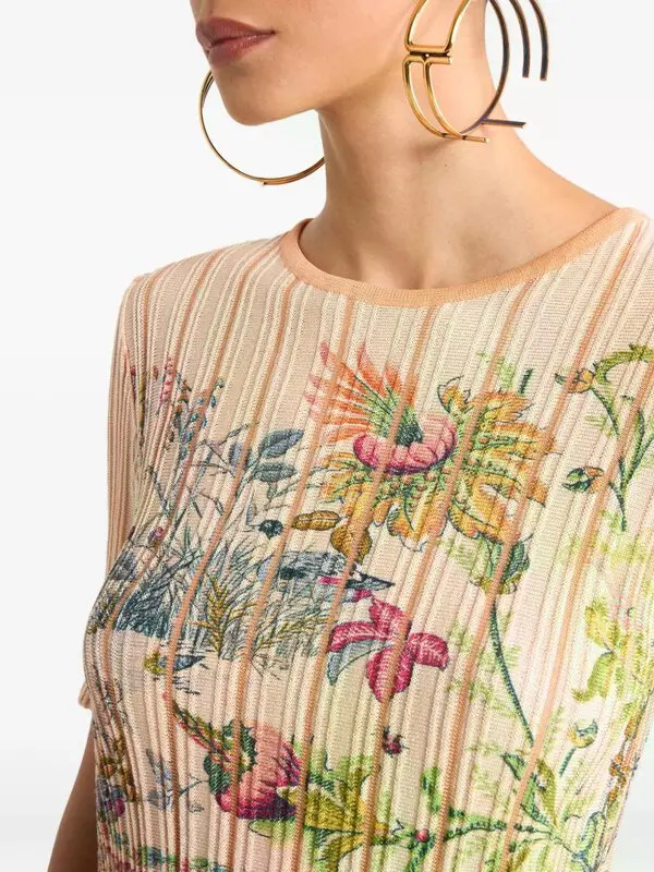 Etro Floral Pleated Top - Neutrals